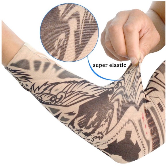 Accessories | 2pcs Temporary Tattoo Arm Sleeves Arts Fake Slip | Poshmark